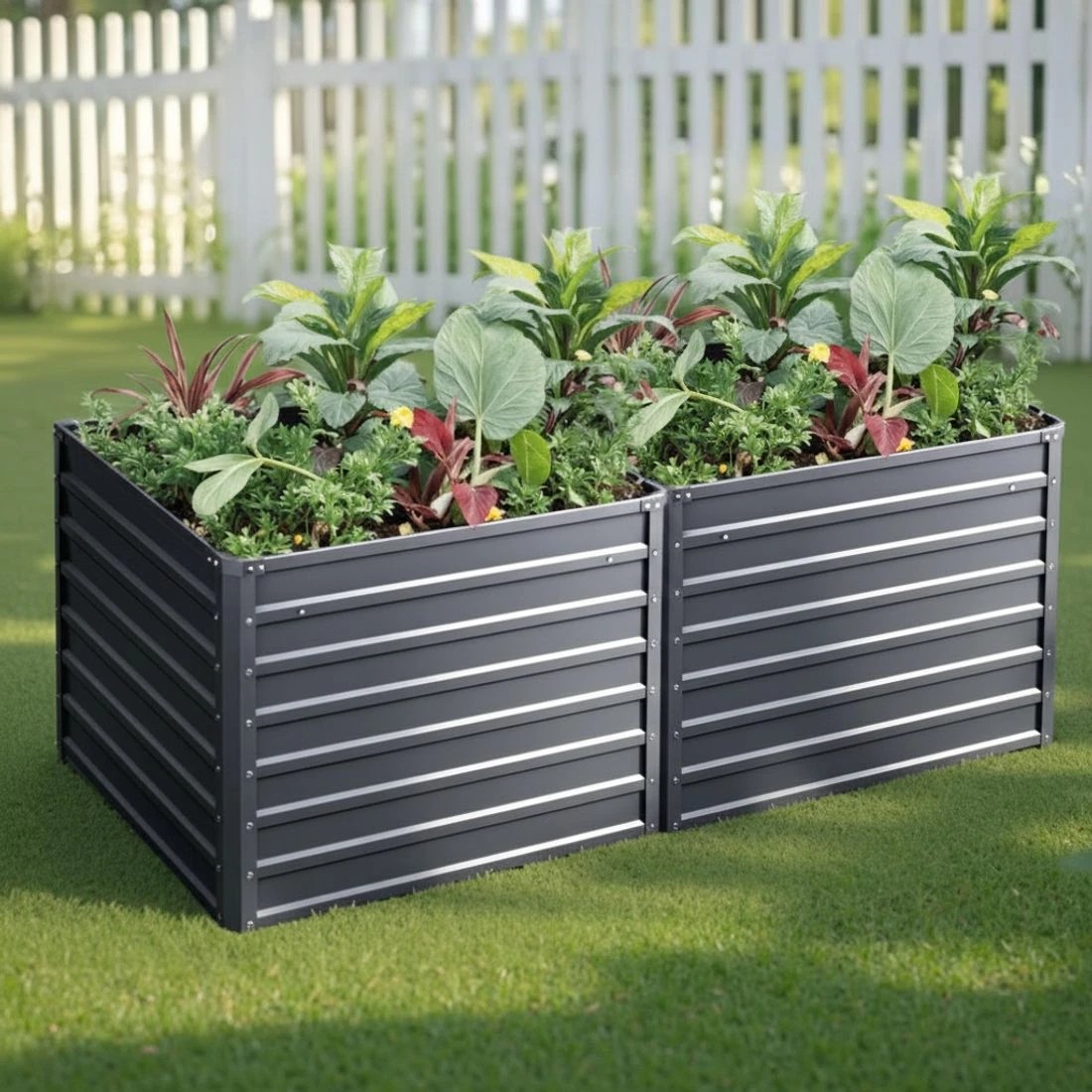 Green Fingers 2x Garden Bed 100x100x77cm Planter Box Raised Container ...