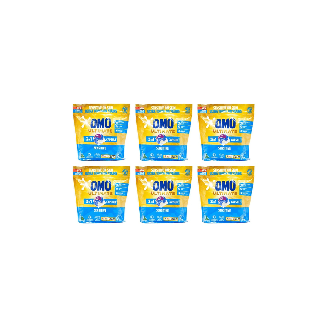 Omo Ultimate Sensitive 3In1 Laundry Detergent Capsules 168pc Pack ...