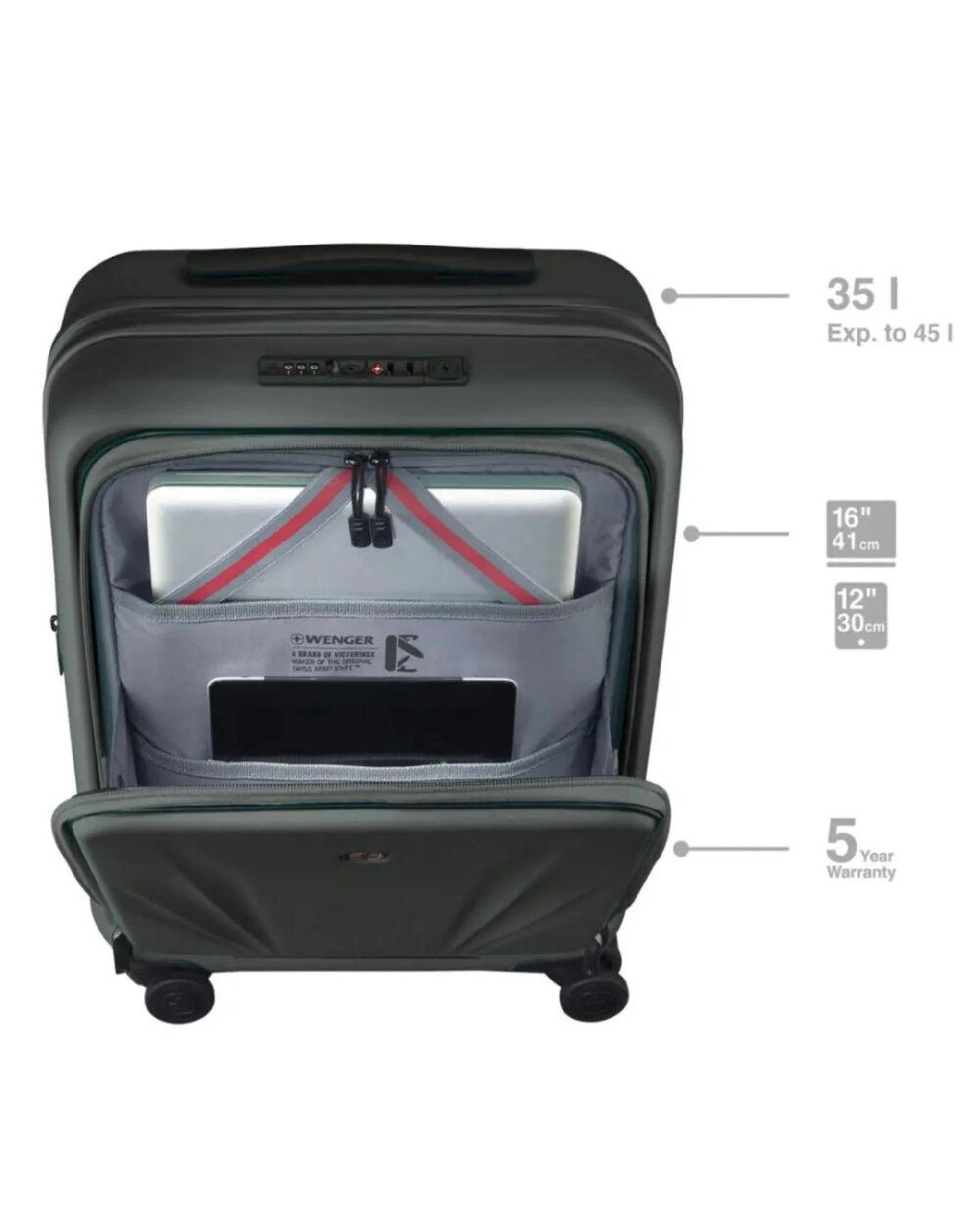 Wenger Skyon Hardside 2 Piece Luggage Set Anthracite - Kmart