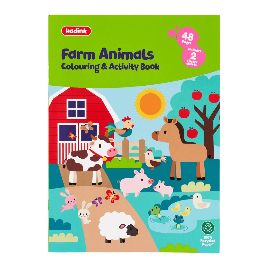 Kadink Colour and Sticker Activity Book Farm Animals - Kmart