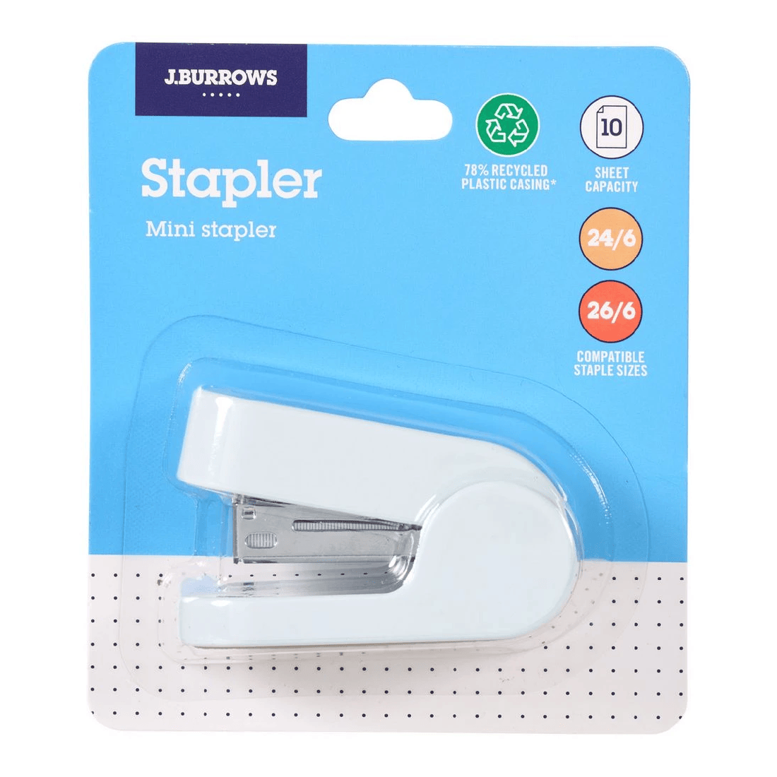 J.Burrows Mini Stapler Blue - Kmart
