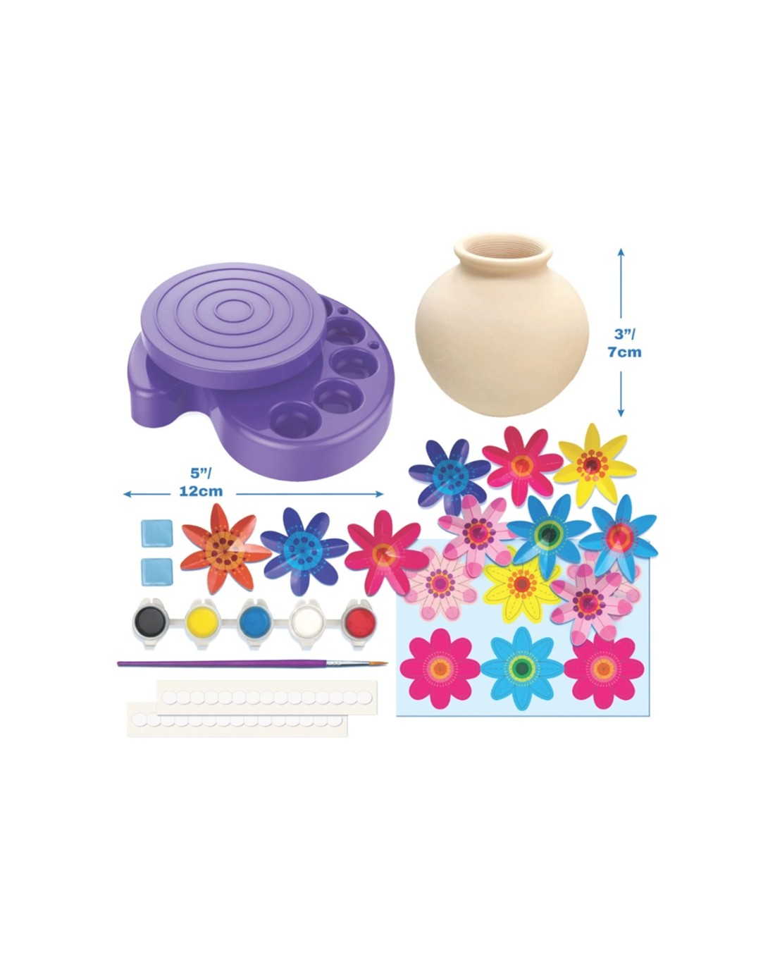 4M Kidzmaker Twirl & Paint Mini Vase Craft Kit Kids Spinner Unique ...