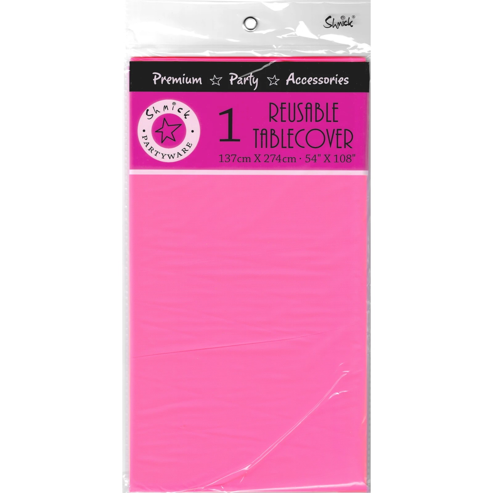 Shmick Neon Pink Plastic Tablecloth - Kmart