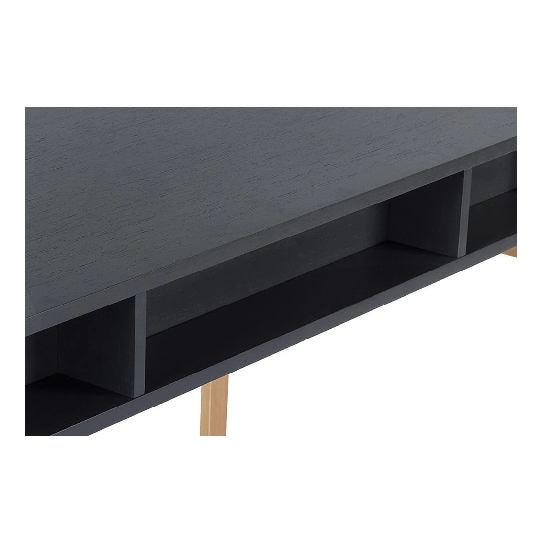 Stilford Herring Loop Leg 1400mm Desk Charcoal and Gold - Kmart