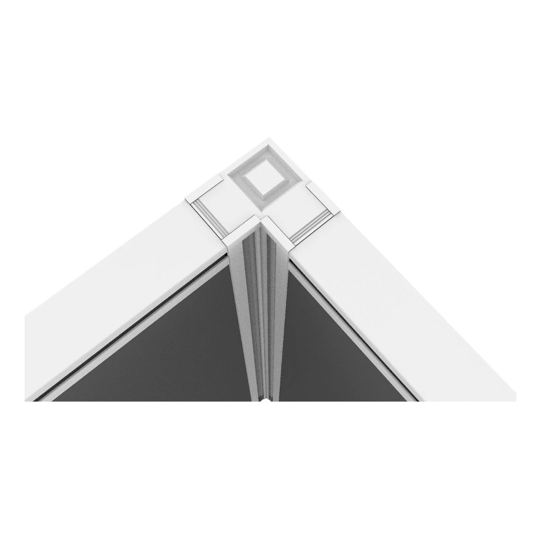 Stilford 4 Way Connector for 900mm Partition Screen Black - Kmart