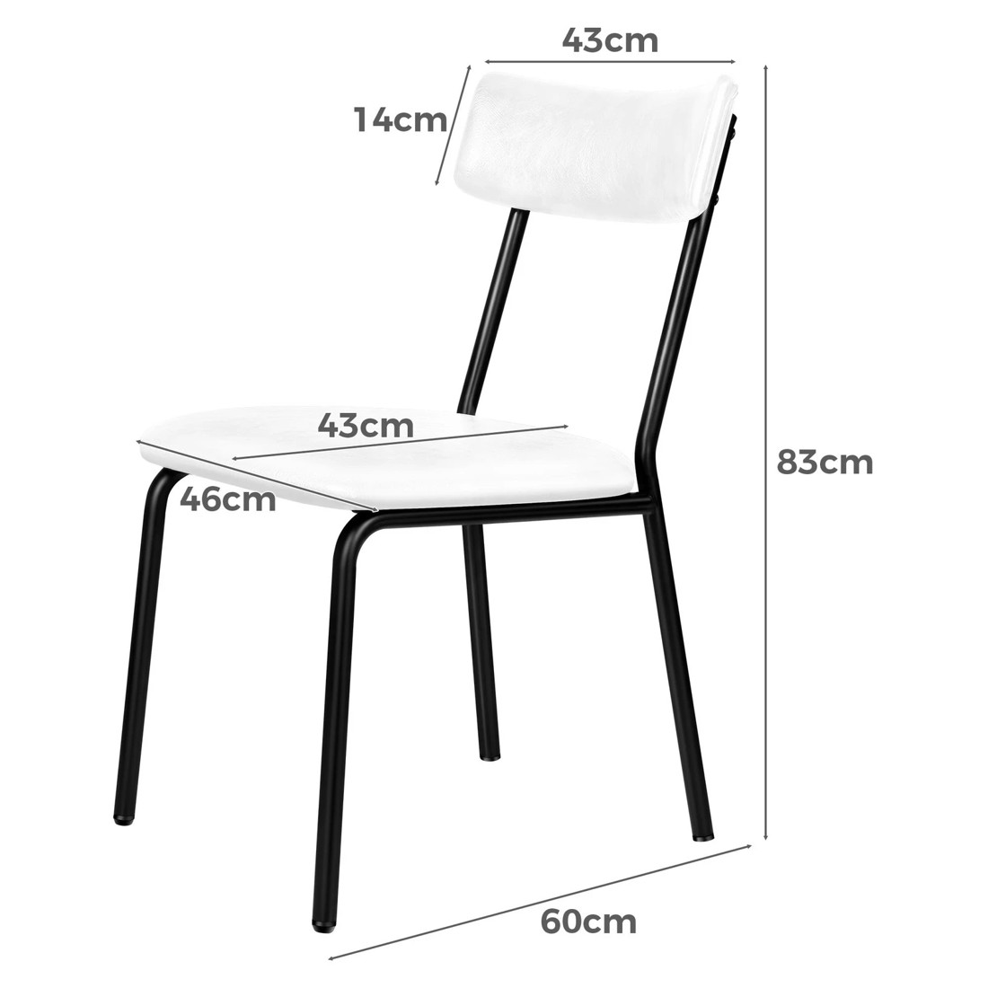 Alfordson 2x Dining Chairs Accent Kitchen Lounge Curved Back PU Leather ...