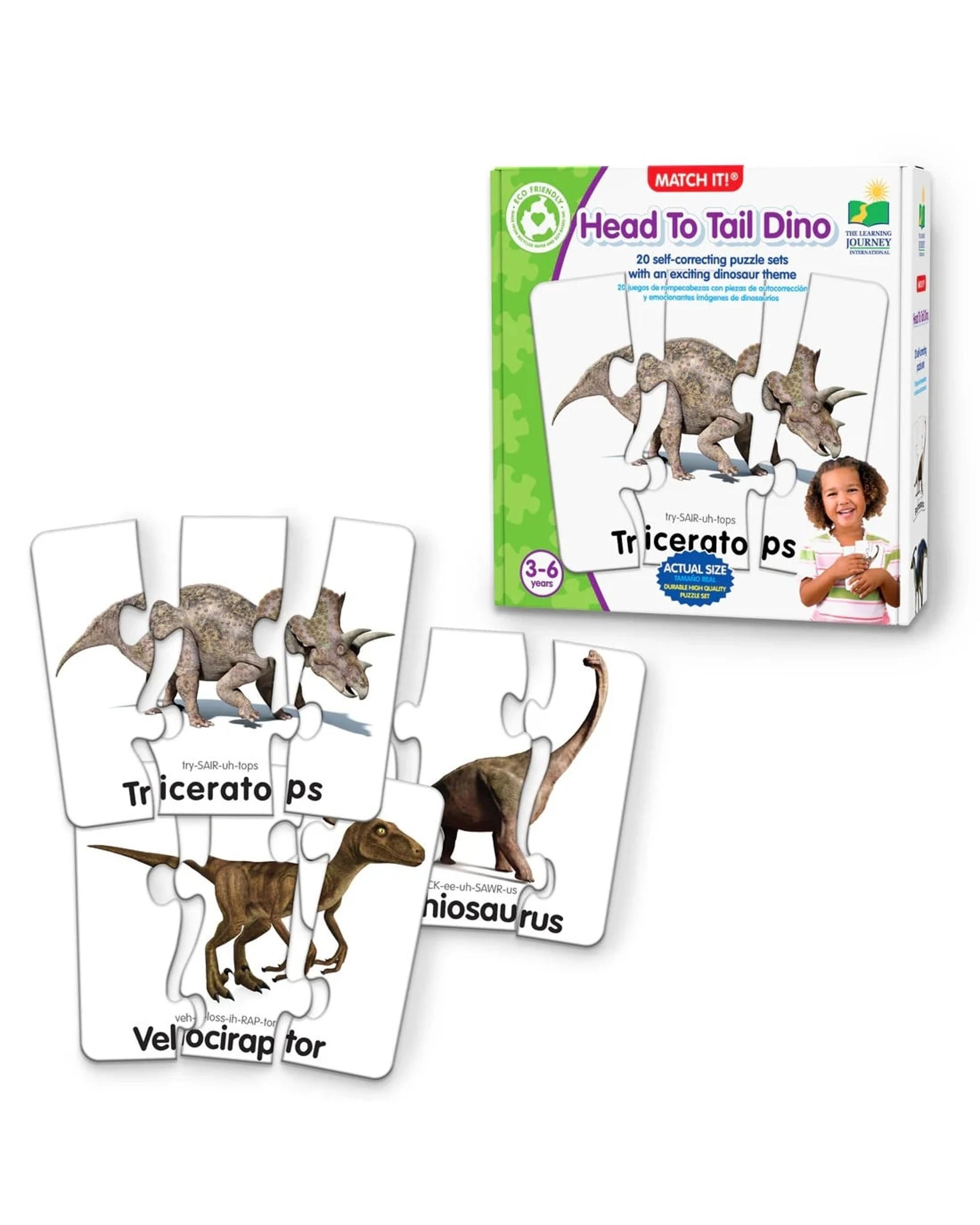 The Learning Journey Match It Head to Tail Dino - Kmart