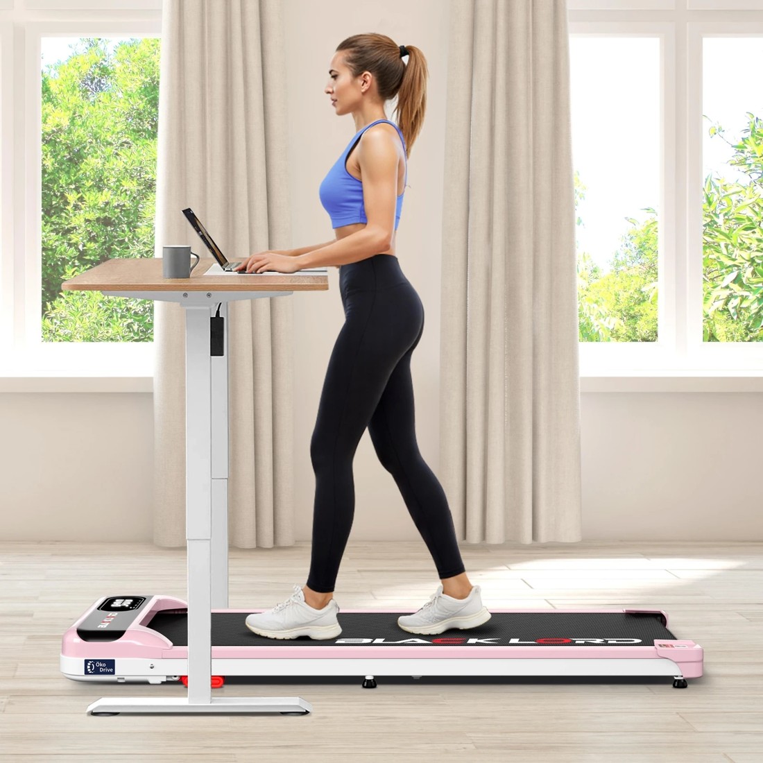 Black Lord Treadmill Electric Walking Pad Incline Home Gym Magnetic ...