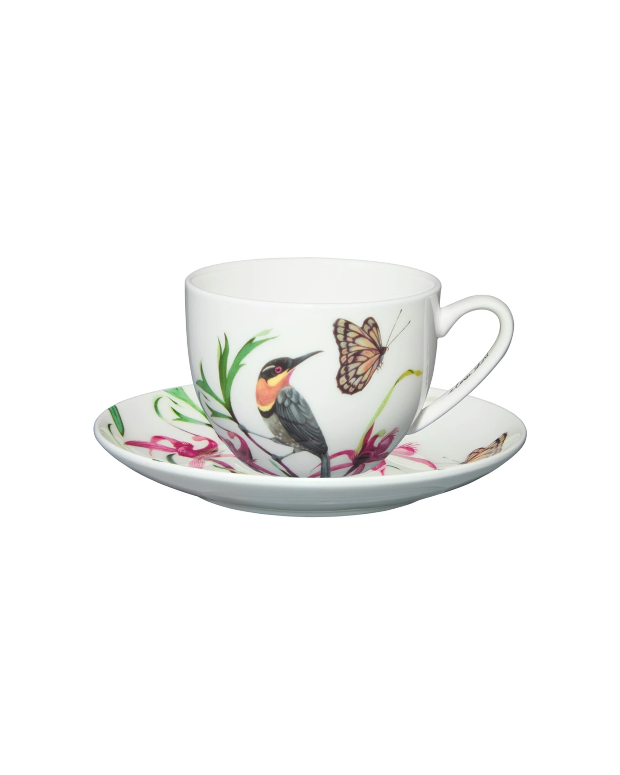 Maxwell & Williams Eloise Short Lyric Cup & Saucer Set 240ml Spinebill ...