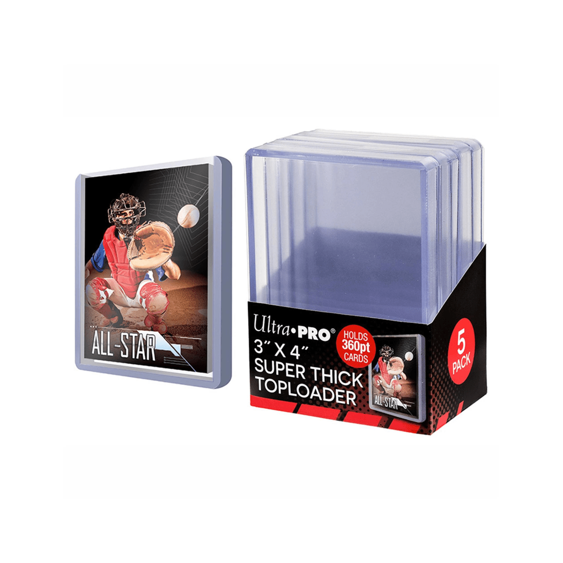 Ultra Pro 3 inch x 4 inch 360PT Super Thick Toploaders 5 Pack - Kmart