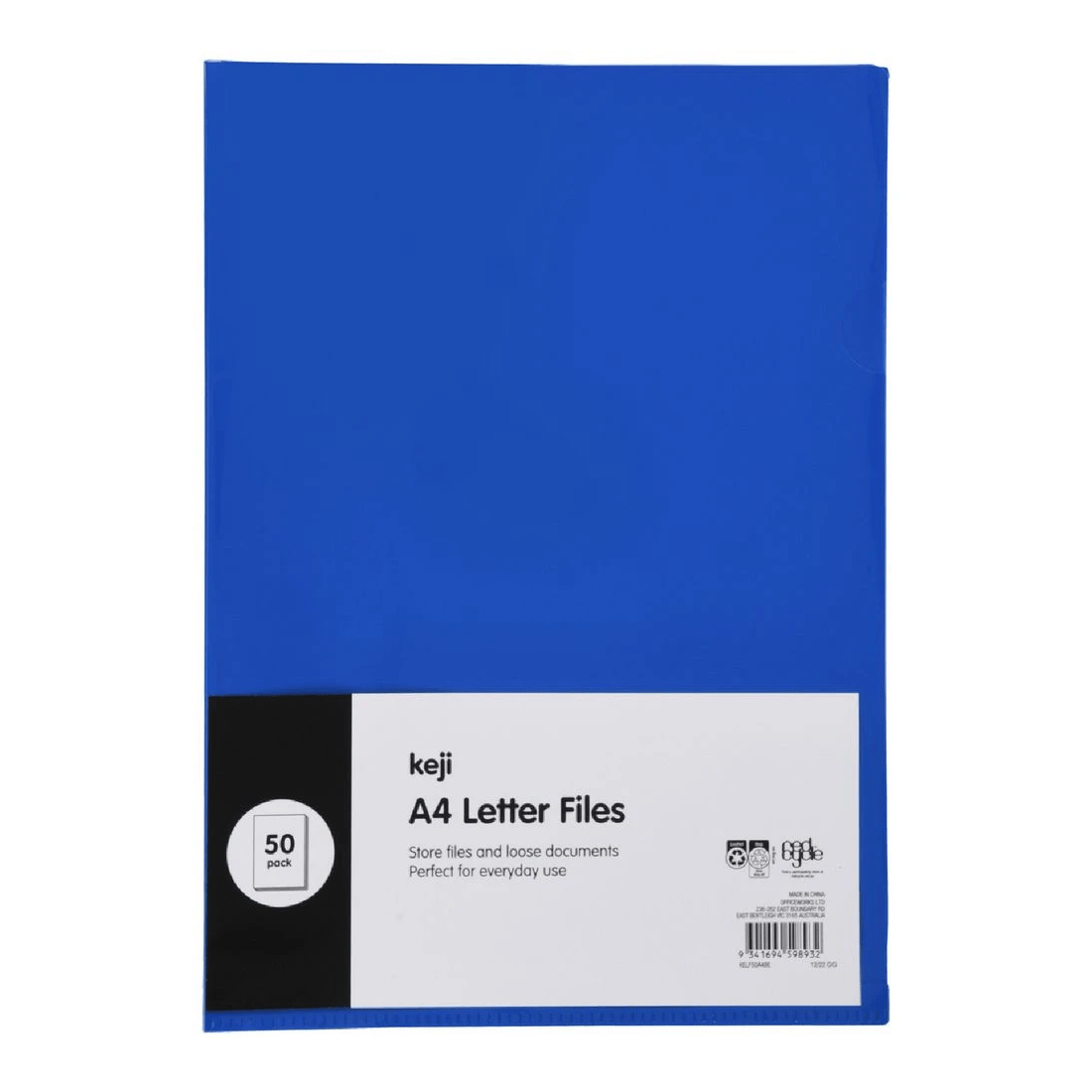 Keji A4 Letter Files Blue 50 Pack - Kmart