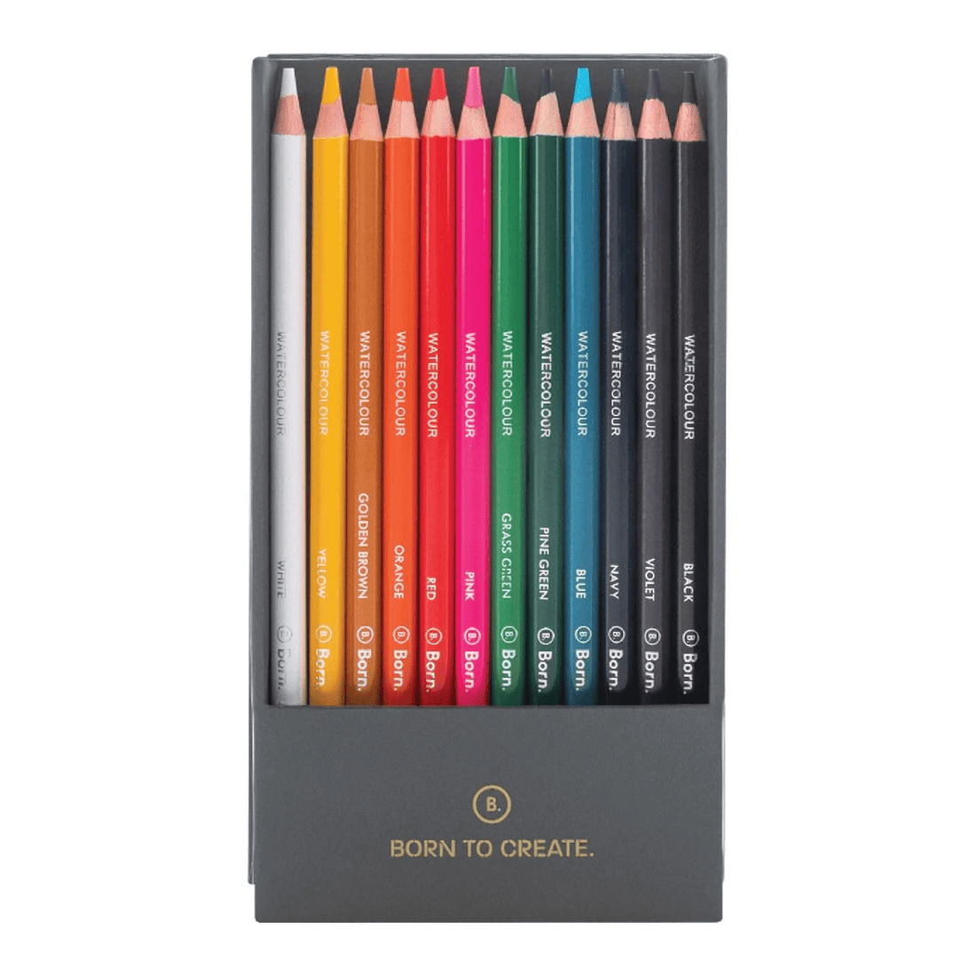 Born Premium Watercolour Pencils 12 Pack - Kmart