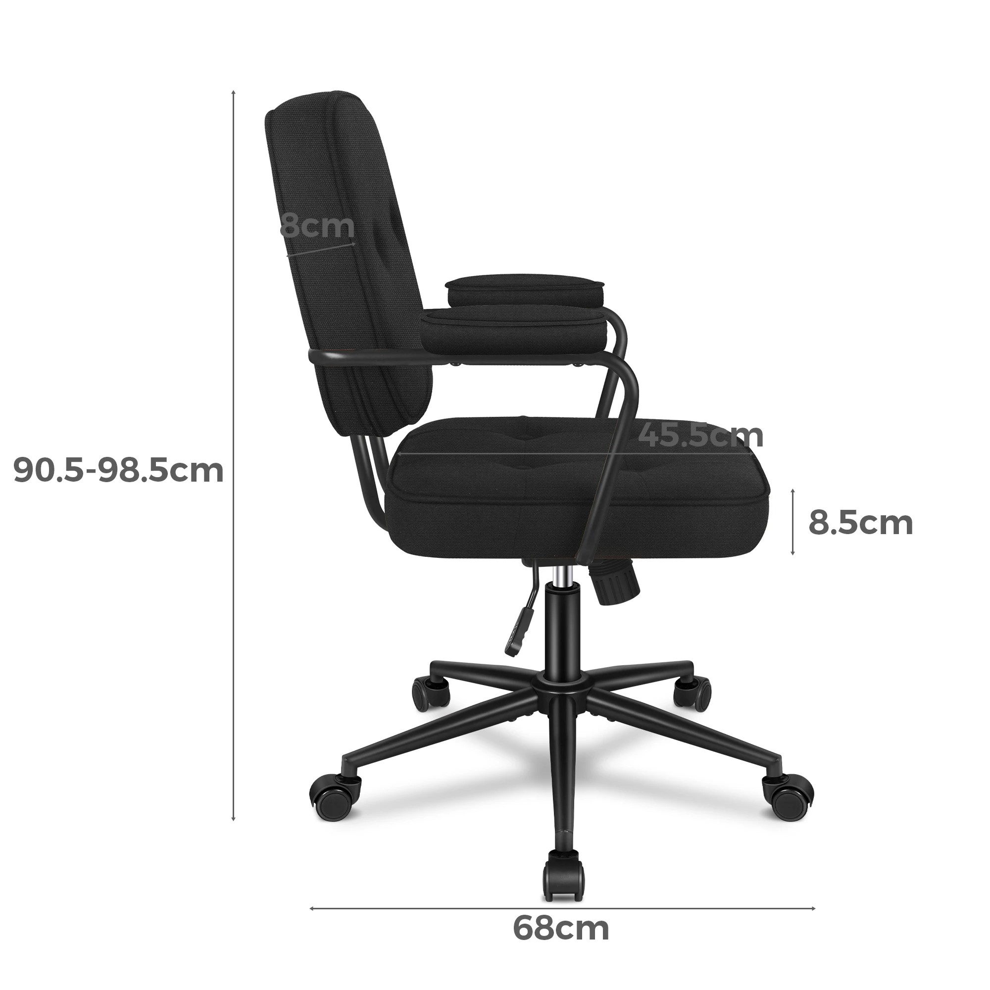 Alfordson Office Chair Ergonomic Executive Computer Work Seat Fabric ...