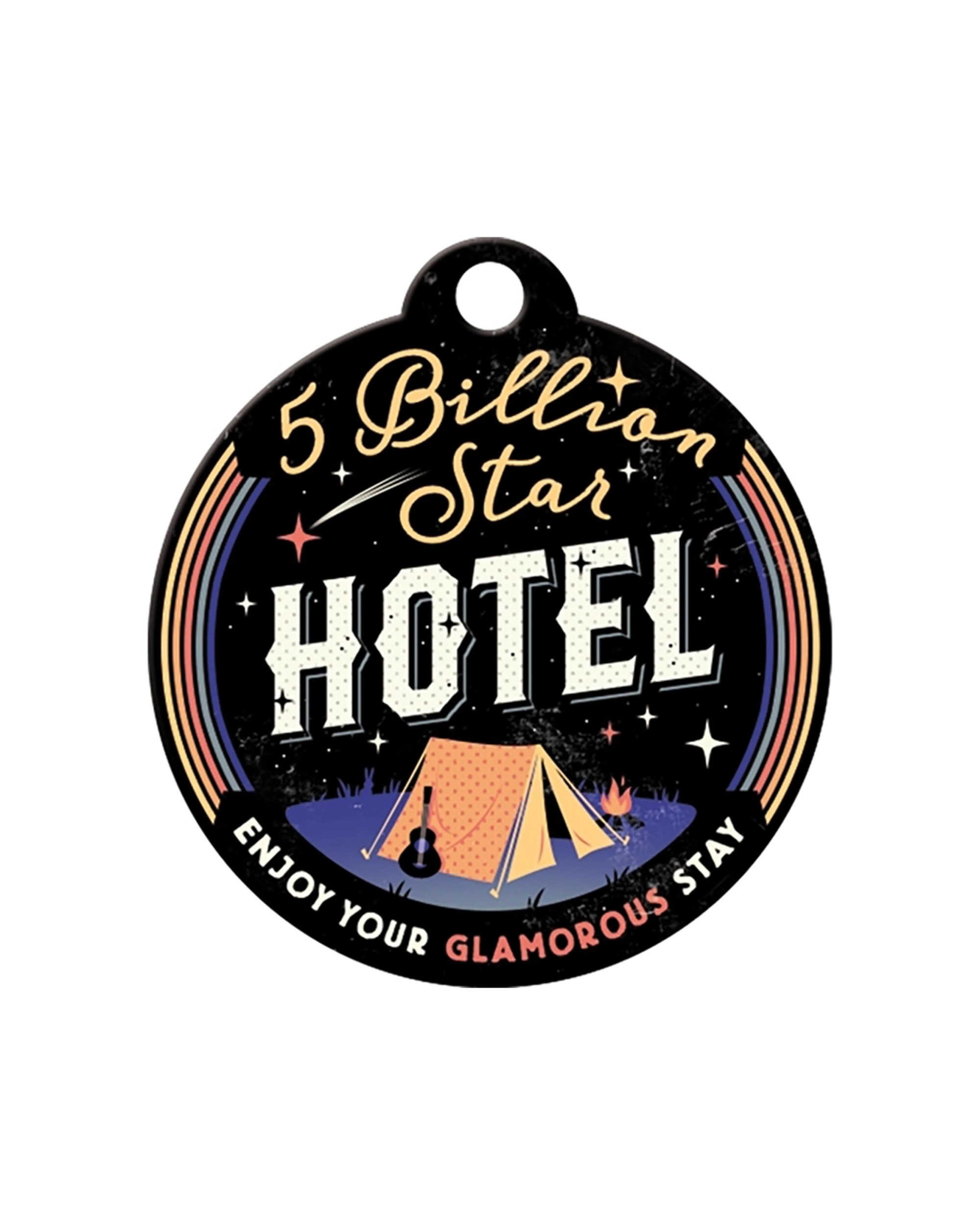 Nostalgic-Art Metal Round Keyring 5 Billion Star Hotel Stainless ...