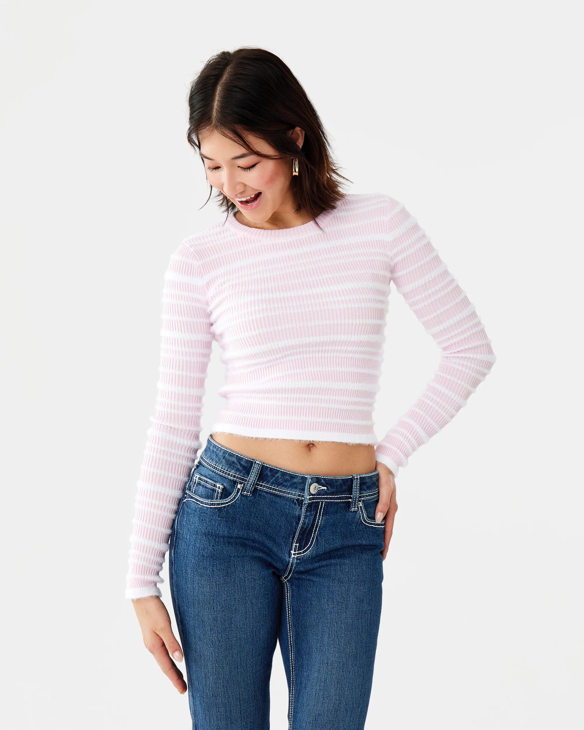 Long Sleeve Eyelash Top - Kmart