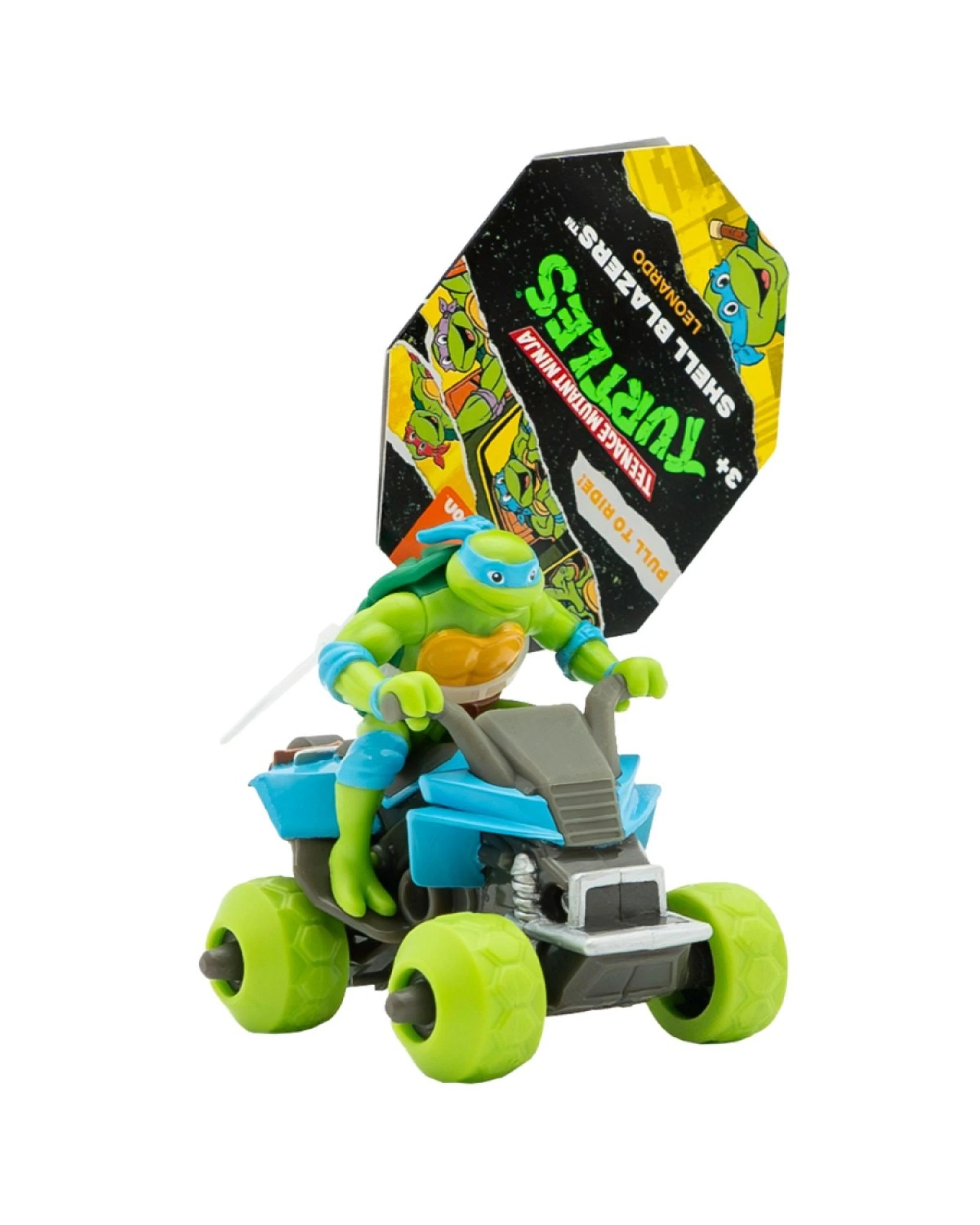 All Brand Toys Teenage Mutant Ninja Turtles Shell Blazers Leonardo Pull-Back Quad Bike - Kmart