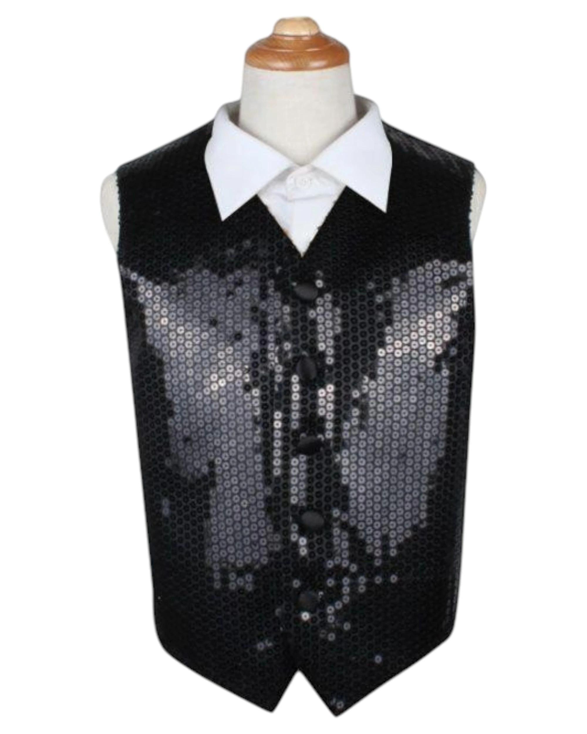 Zasel Boys Junior Sequin Patterned Vest Waistcoat - Kmart