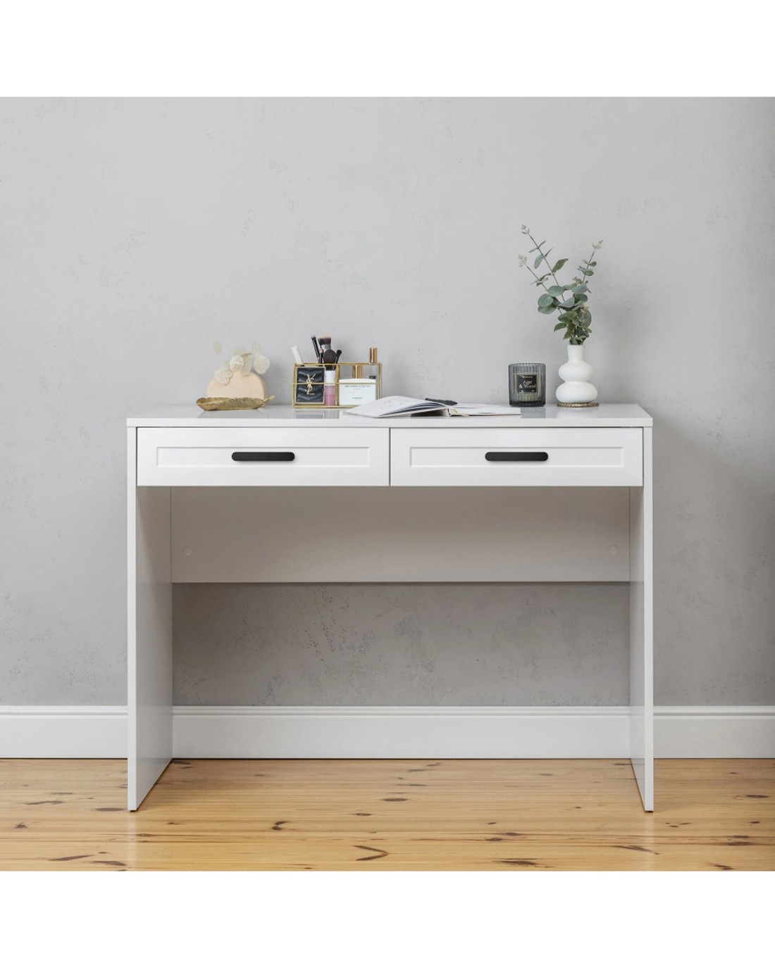 European Cabinetry Odessa Hamptons Front Furniture Desk Oval Handle ...
