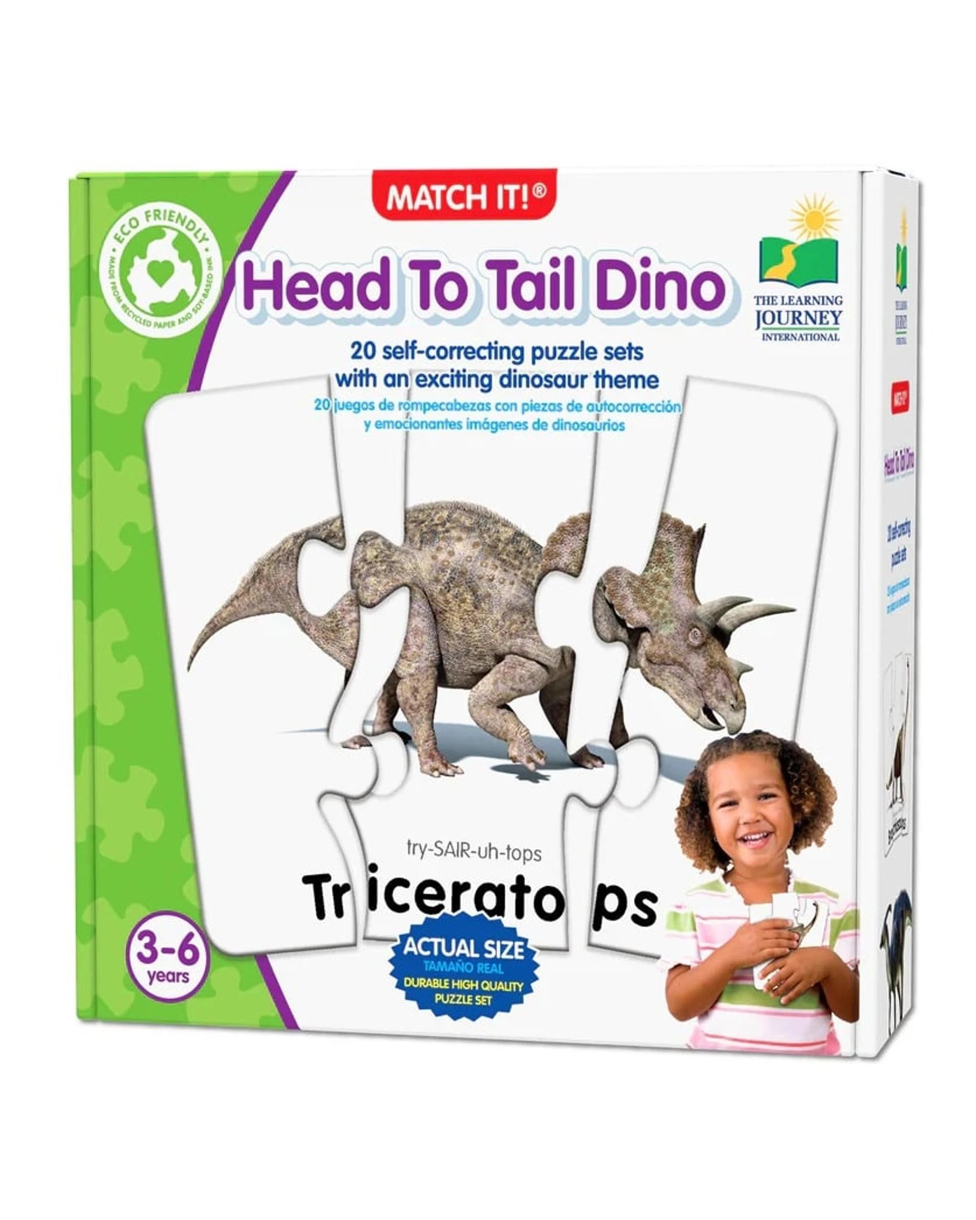 The Learning Journey Match It Head to Tail Dino - Kmart