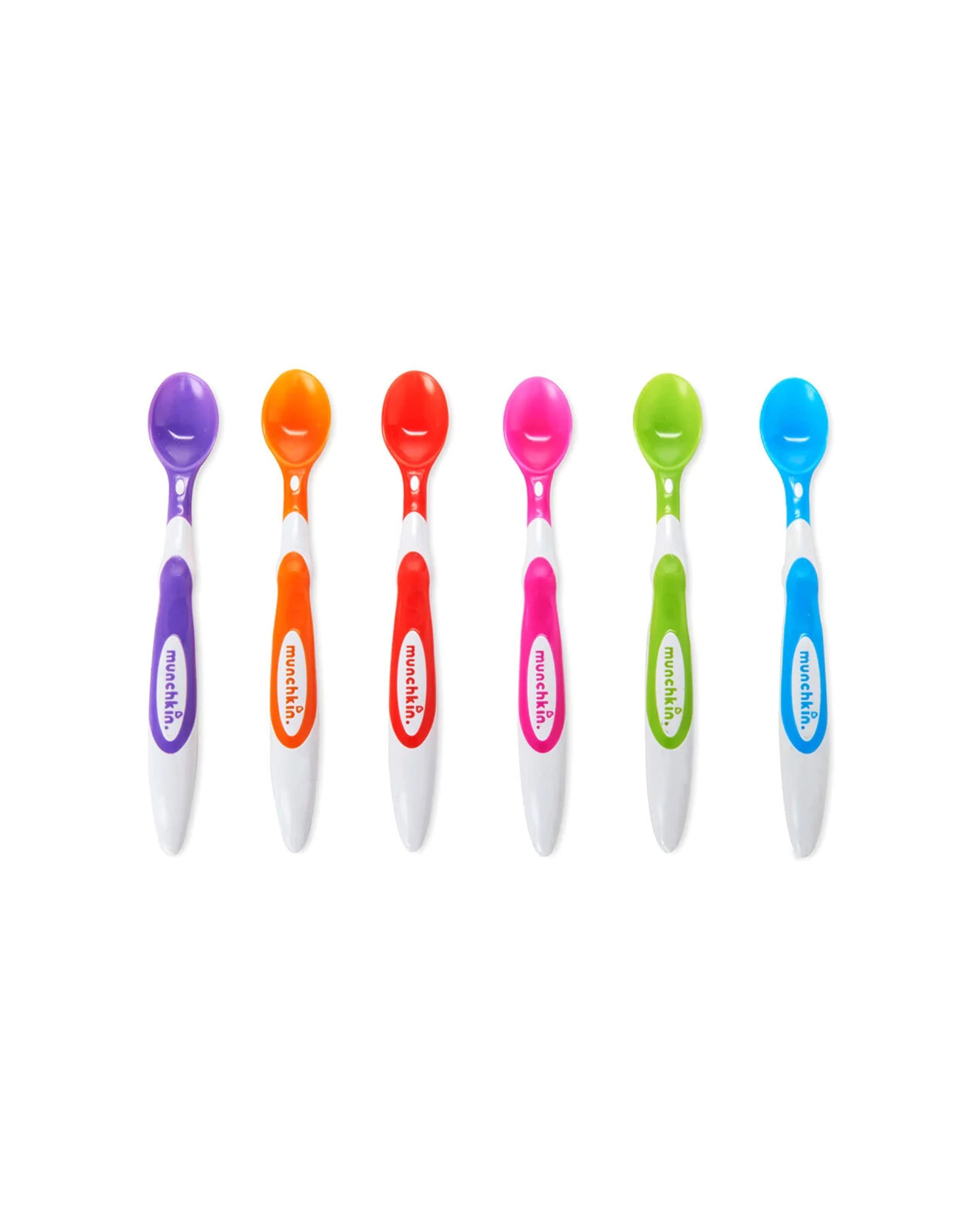 Munchkin Soft-Tip Infant Feeding Spoons 6pc 3 Months Gentle On Gums ...