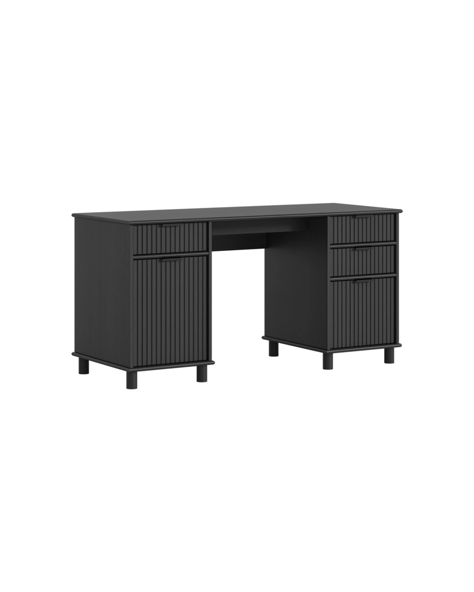 Alpine Bay Sorrento Desk With Drawers 150cm Woodgrain - Black - Kmart