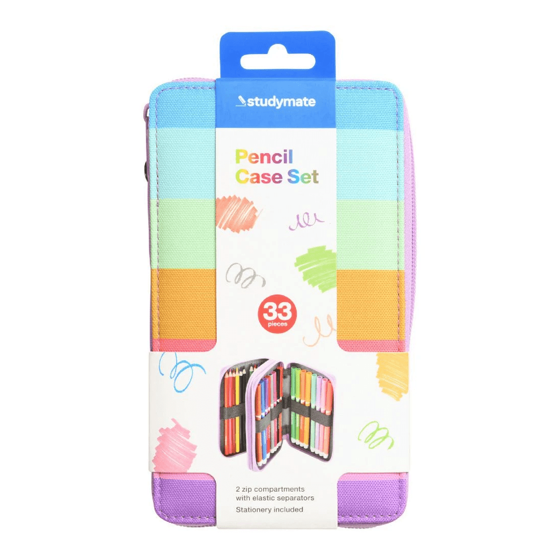 Studymate Pencil Case Set Rainbow 32 Piece - Kmart