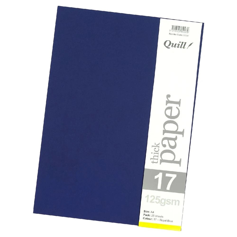 Quill A4 125gsm Paper Royal Blue 25 Pack - Kmart