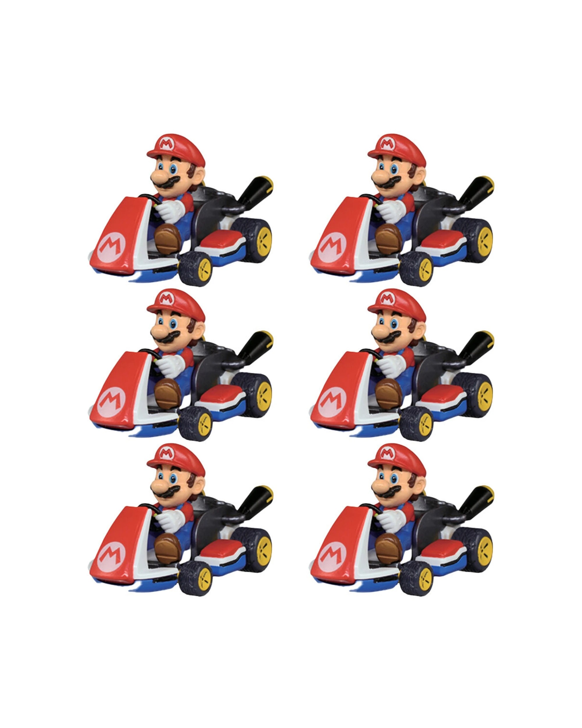 Nintendo 6PK Mario Kart Pull Back Racers Blind Capsules Model Car Toys ...
