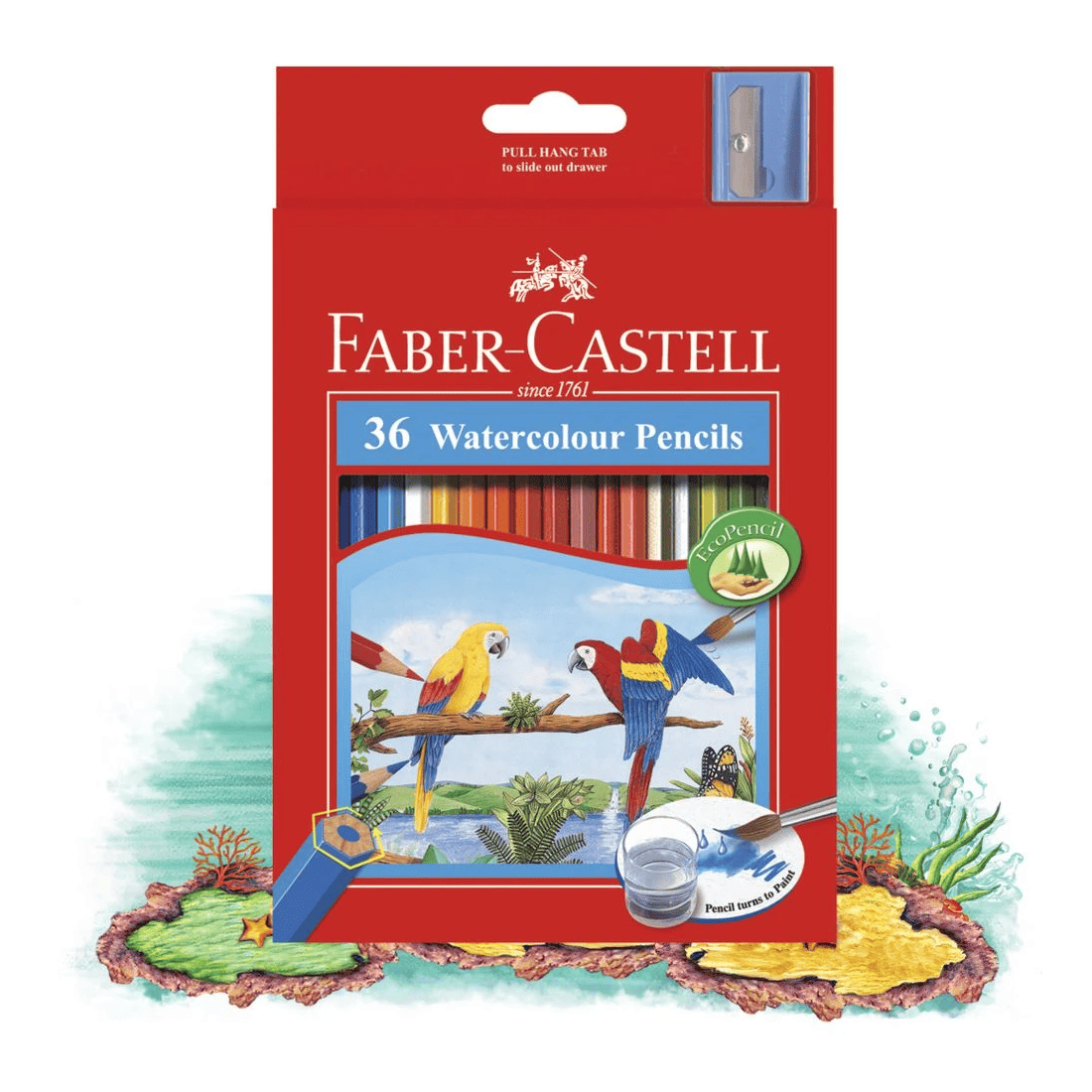 Faber-Castell Watercolour Hexagonal Pencils 36 Pack - Kmart