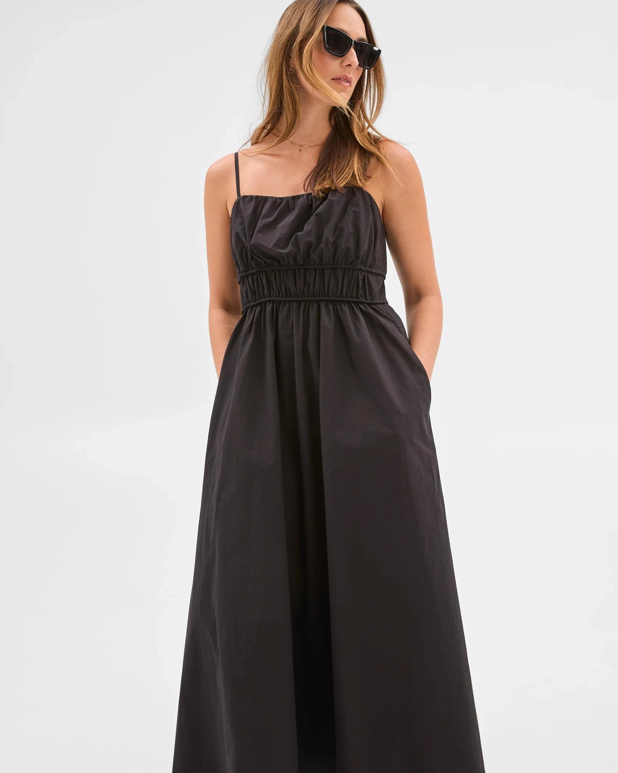 Target Woman Australian Cotton Channel Tie Maxi Dress - Kmart