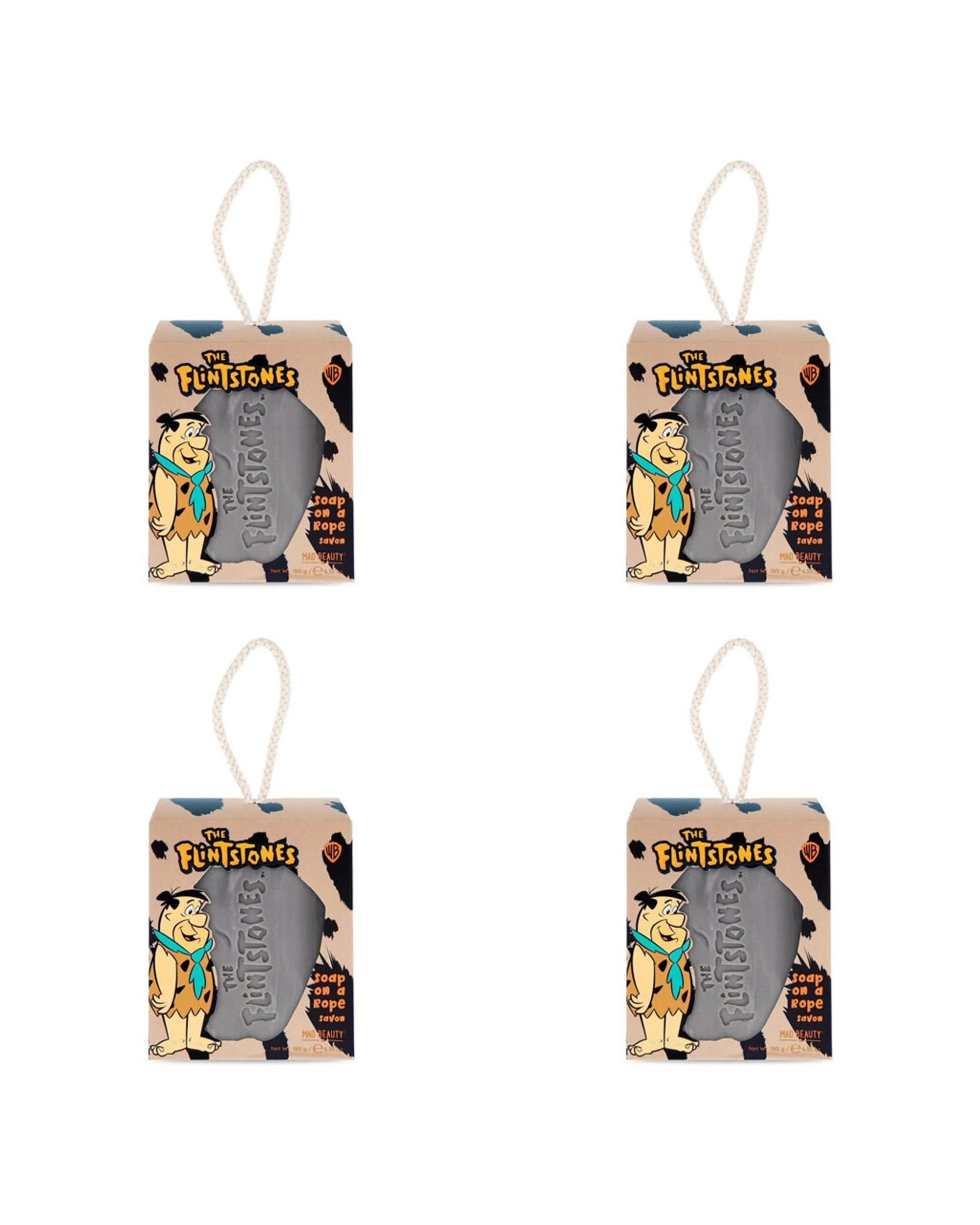 Warner Bros 4PK Flintstones Fred Scented Soap on a Rope 180g Cedarwood ...