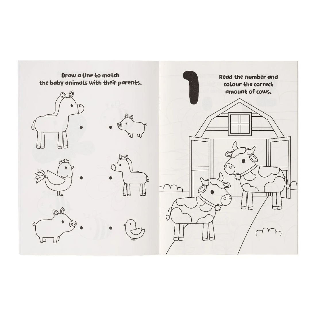 Kadink Colour and Sticker Activity Book Farm Animals - Kmart