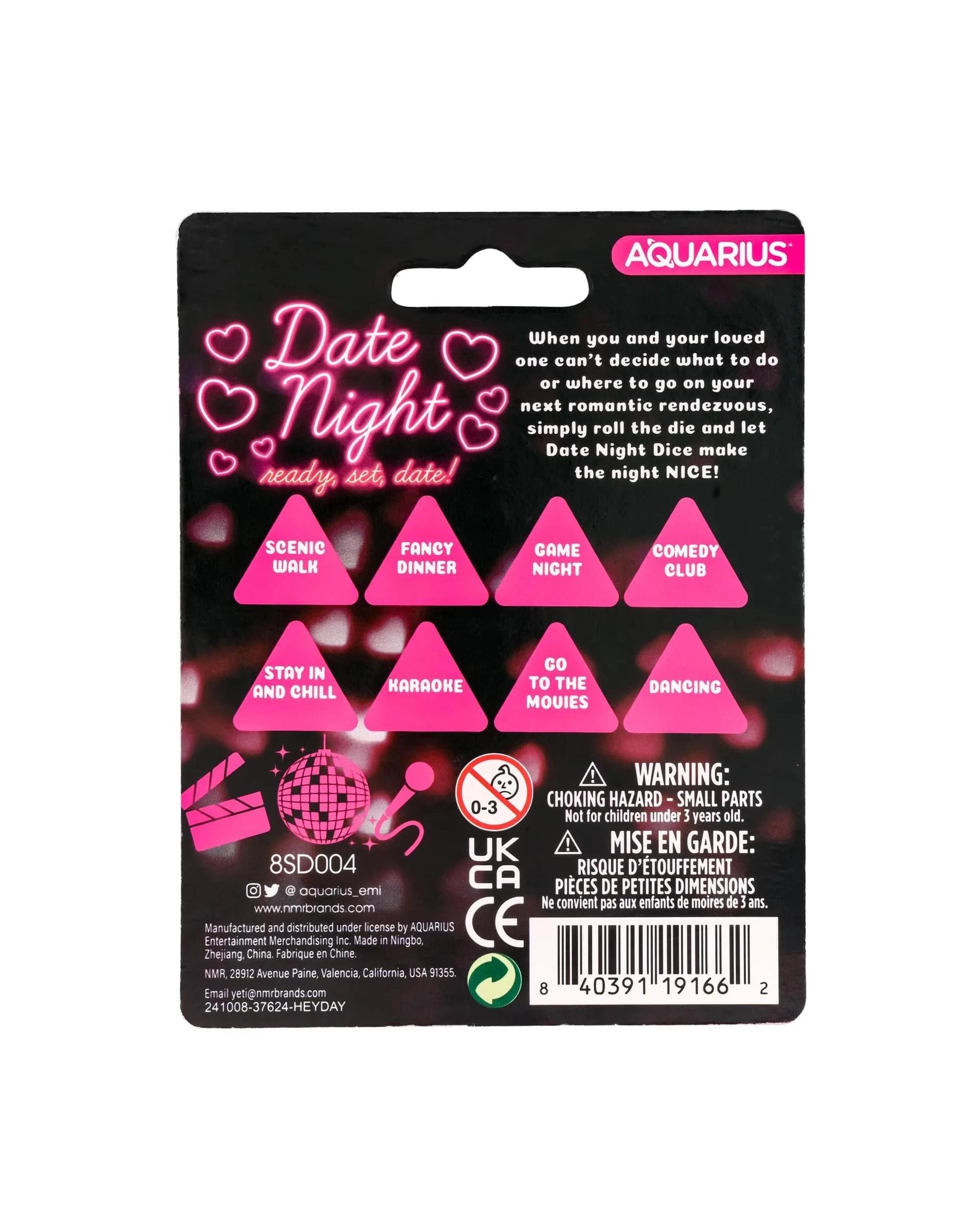 Aquarius Date Night Dice - Kmart
