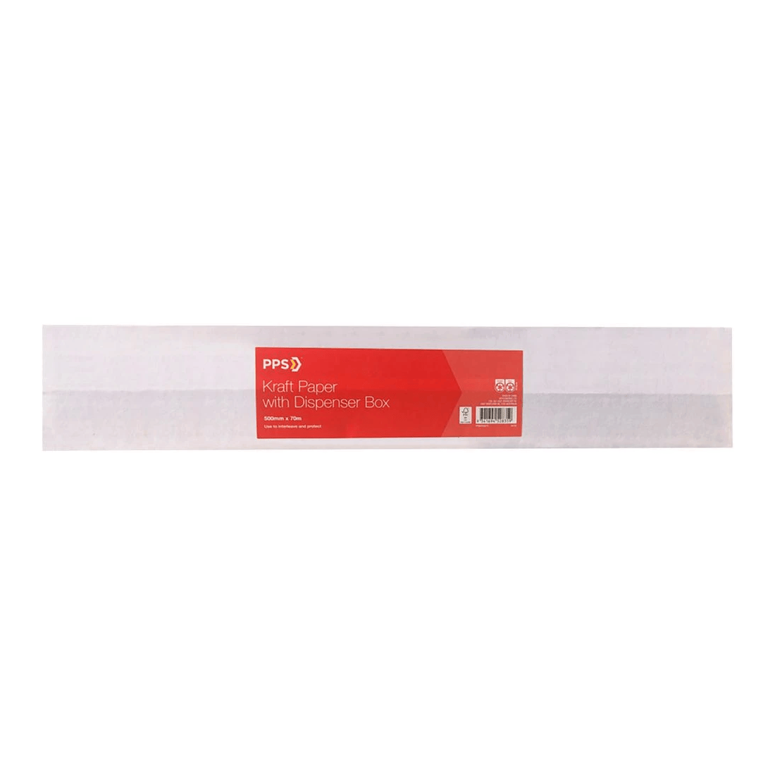 PPS Kraft Paper Roll with Dispenser Box 500mm x 70m - Kmart