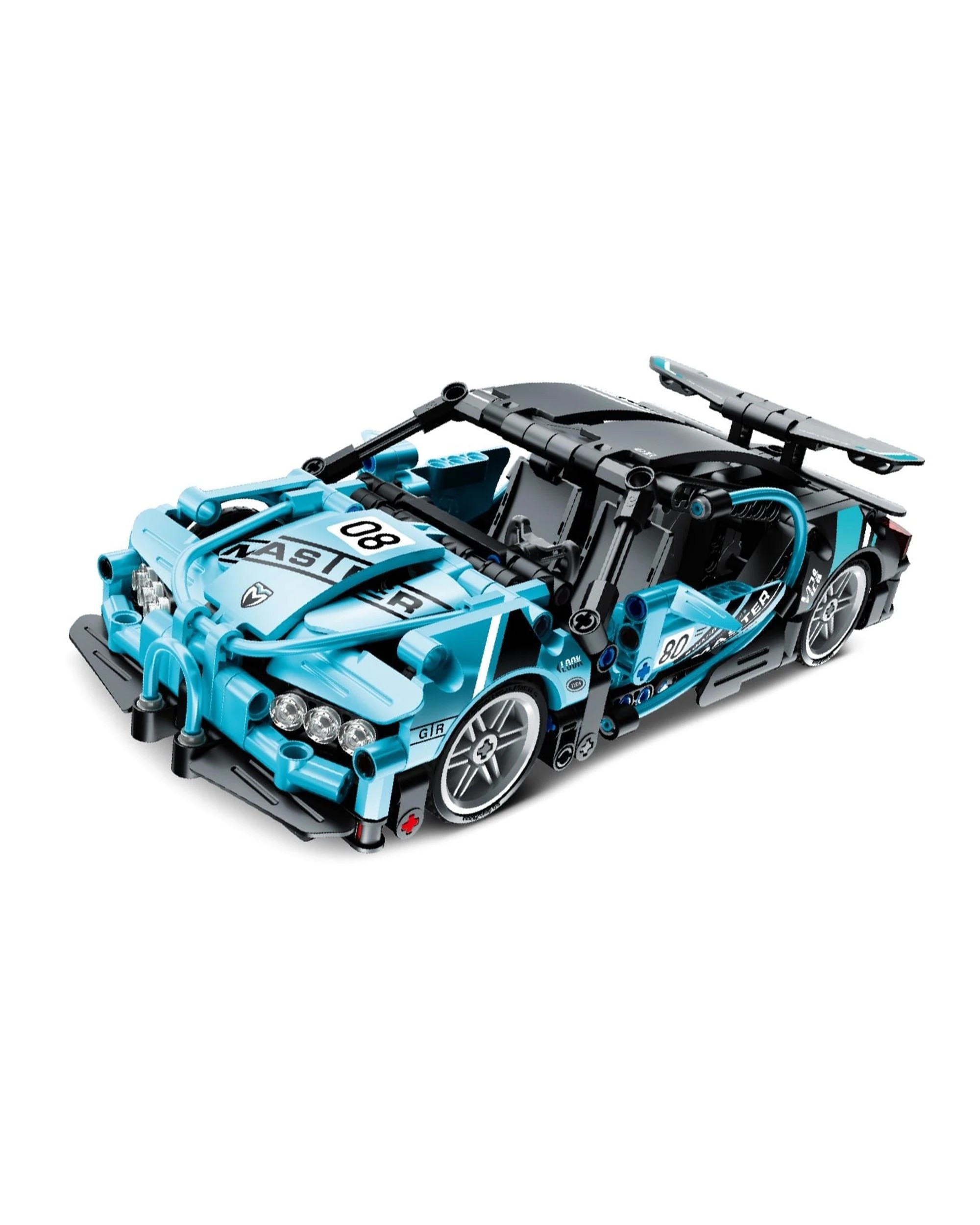 iM.Master Mechanical Master Pull Back Super Car Blue 422 Piece Model ...