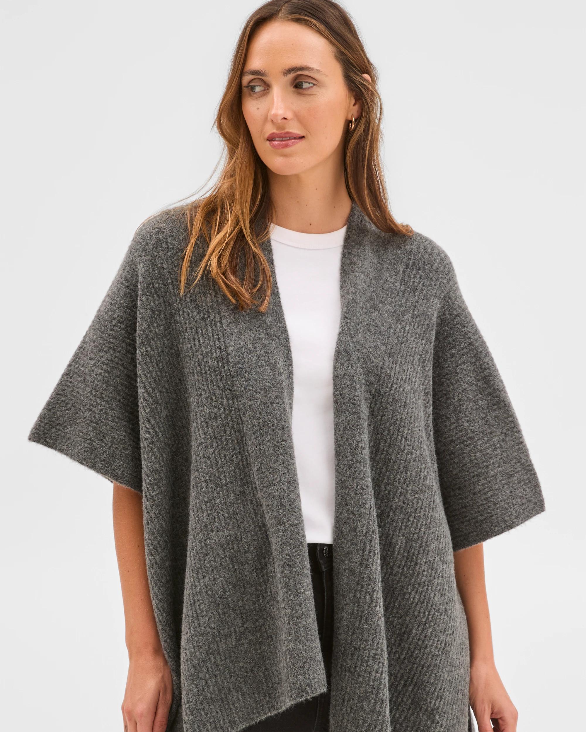 Target Woman Knitted Poncho - Kmart