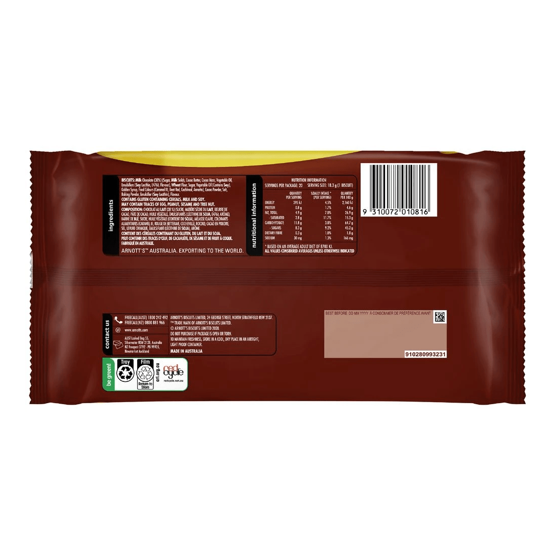 Arnotts Tim Tam Family Pack 365g - Kmart