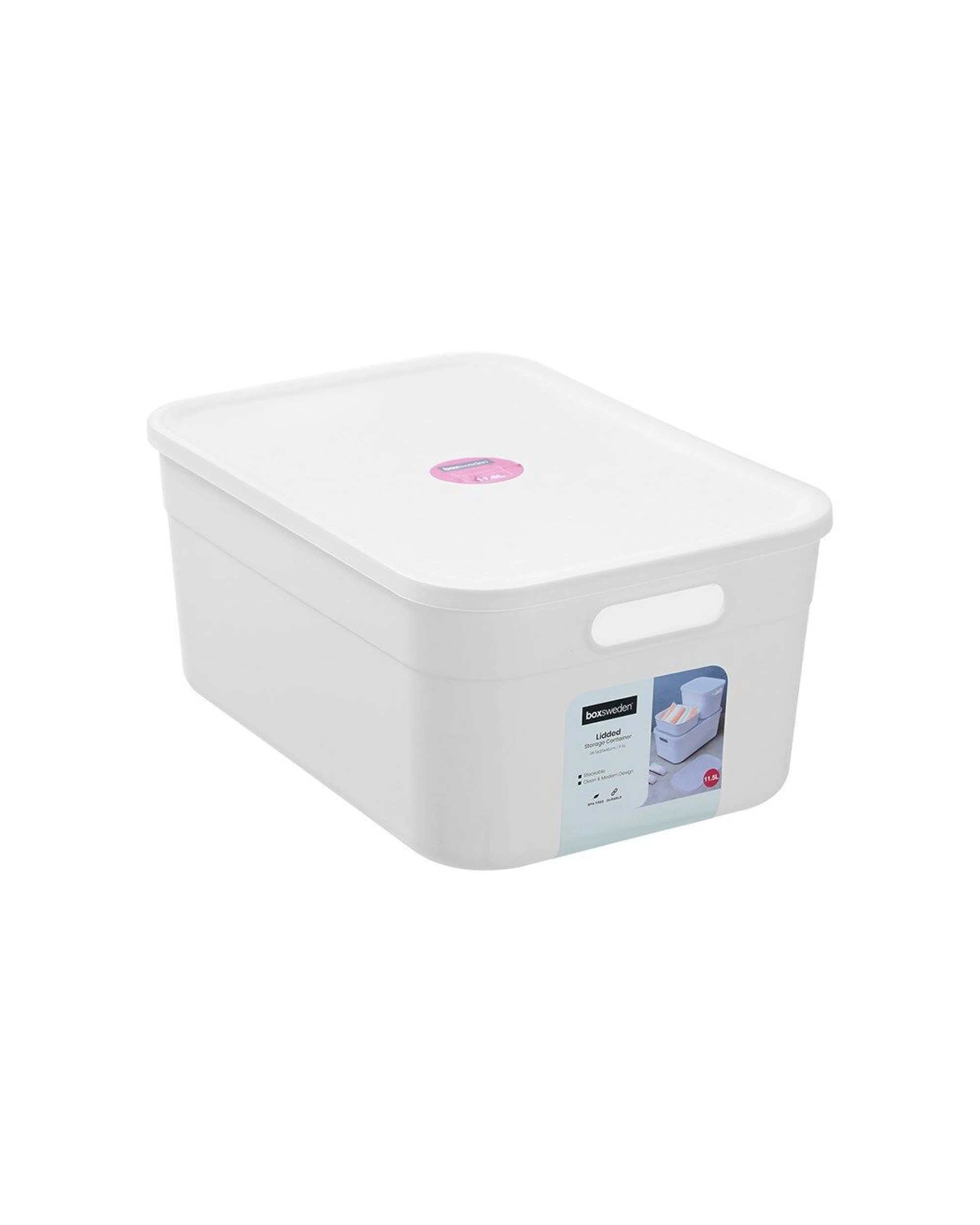 Boxsweden Storage Container Lidded Storage Box 11.5L Stackable Storage ...