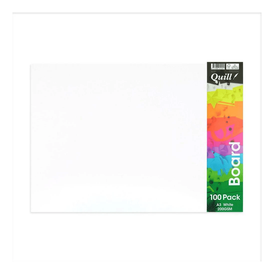 Quill A3 200gsm School Board White 100 Pack - Kmart