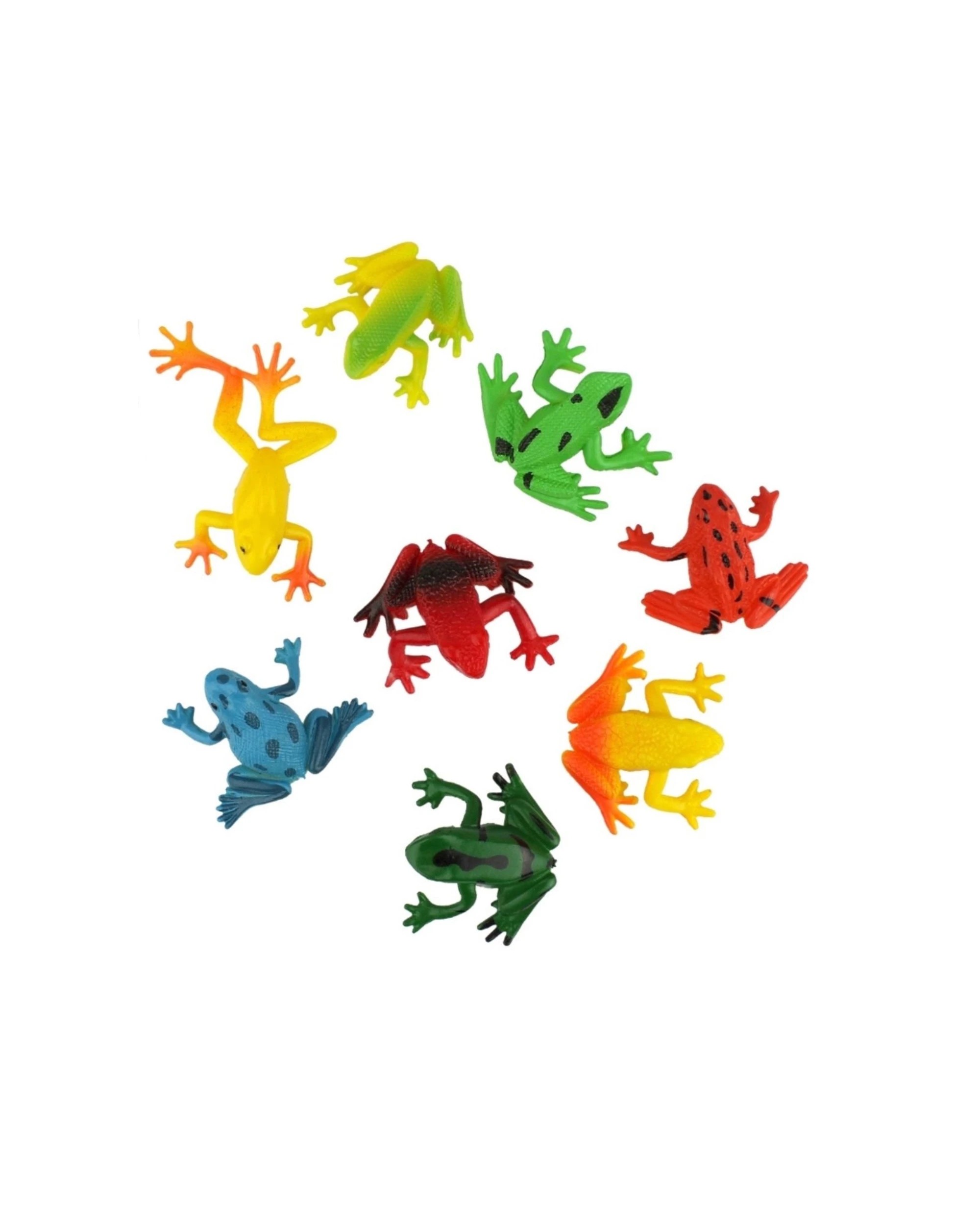 Unique Plastic Tropical Frogs Pack of 8 - Multi - Kmart