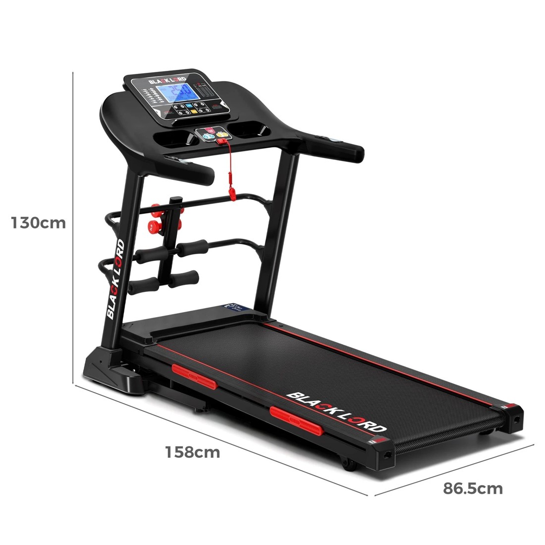 Black Lord Treadmill Electric Home Gym Exercise Running Machine Auto Incline - Kmart