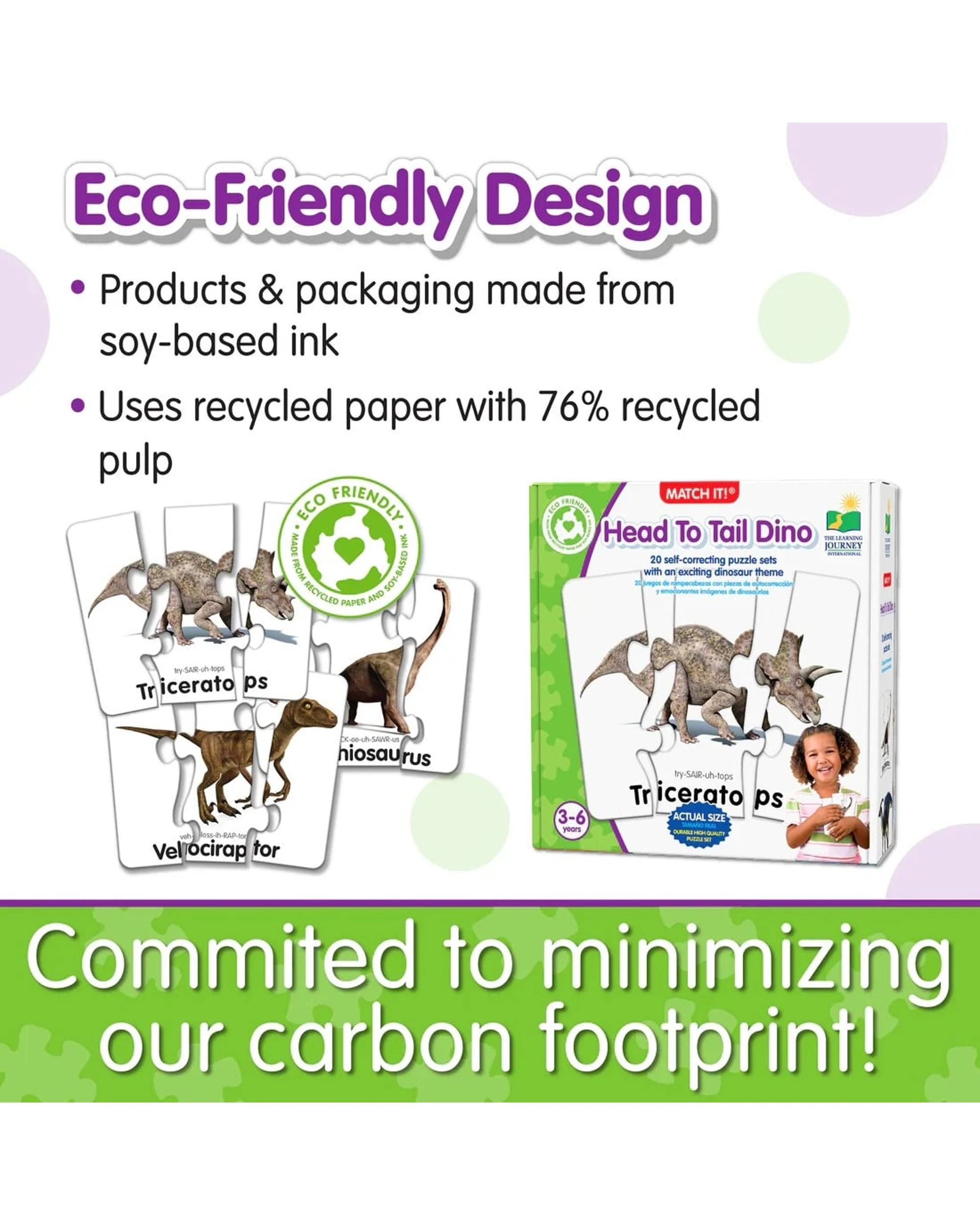 The Learning Journey Match It Head to Tail Dino - Kmart