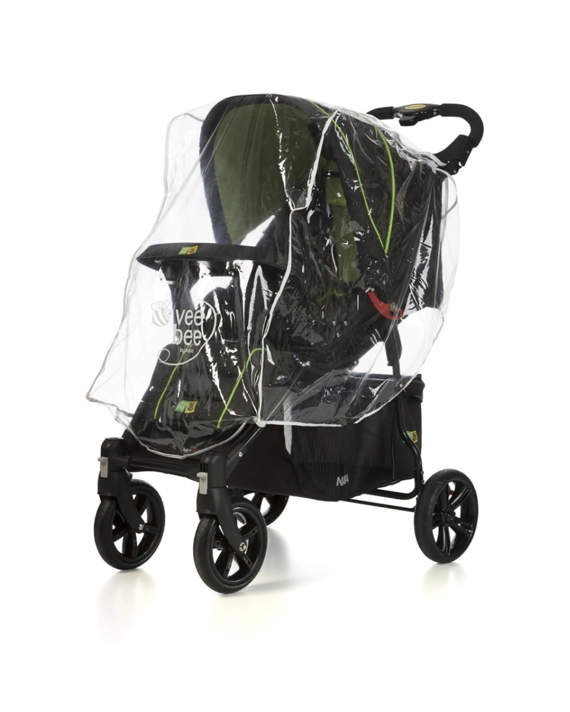 VeeBee Side By Side Universal Pram Stroller Rain Cover PVC Heavy-Gauge ...