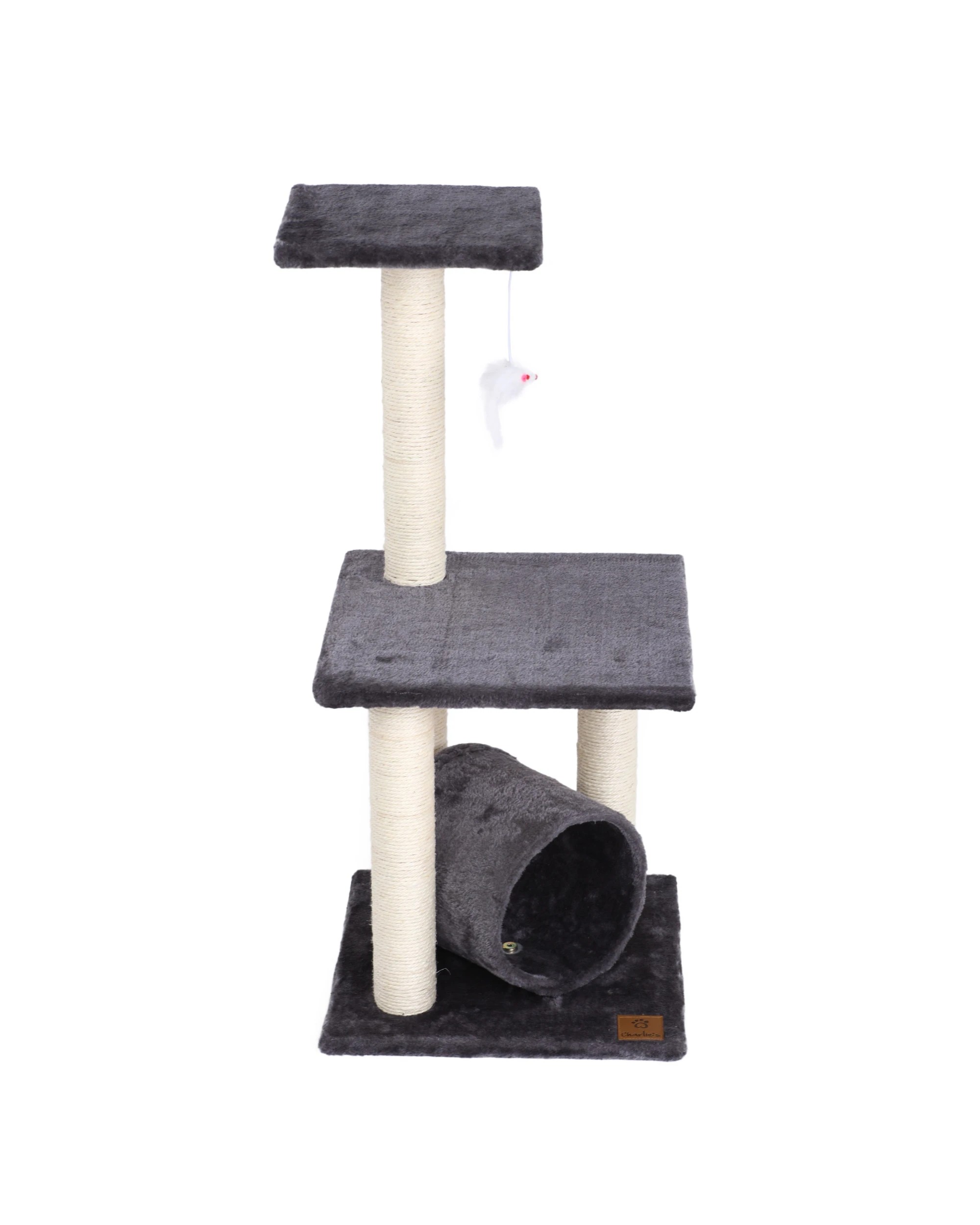Charlie's Lite Three Tier Cat Tree Scratching Post - Charcoal - Kmart