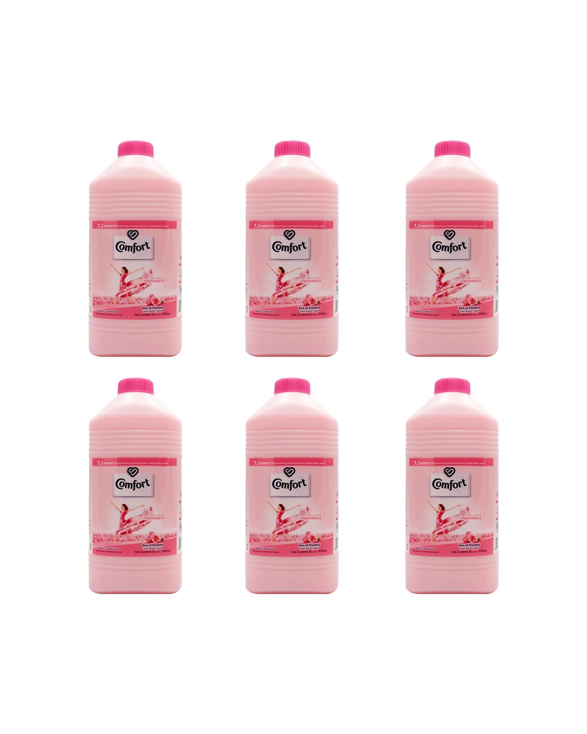 Comfort 6PK Fabric Conditioner Kiss Of Flowers Rose Fresh Gentle ...