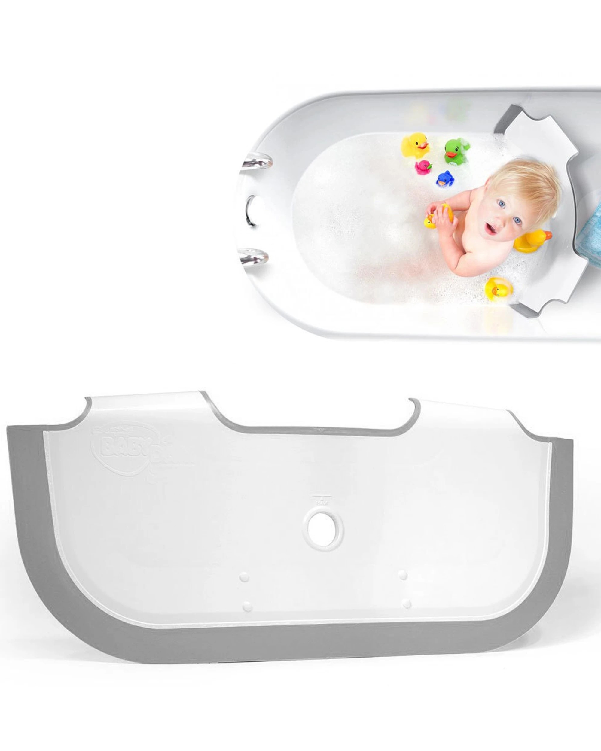 BabyDam Baby Bath Barrier Water Saving Quick Fit For Straight Sided ...