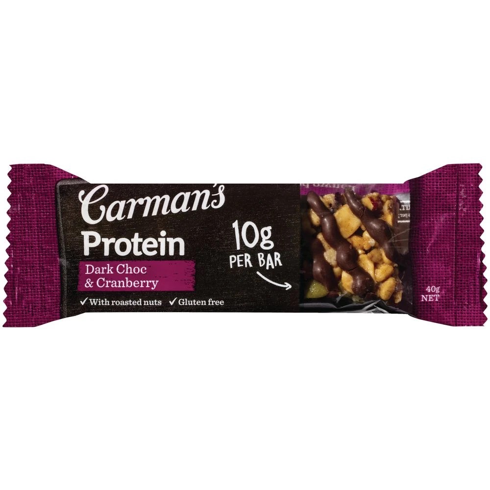 Carman's Protein Bar Dark Chocolate and Cranberry 5 Pack - Kmart