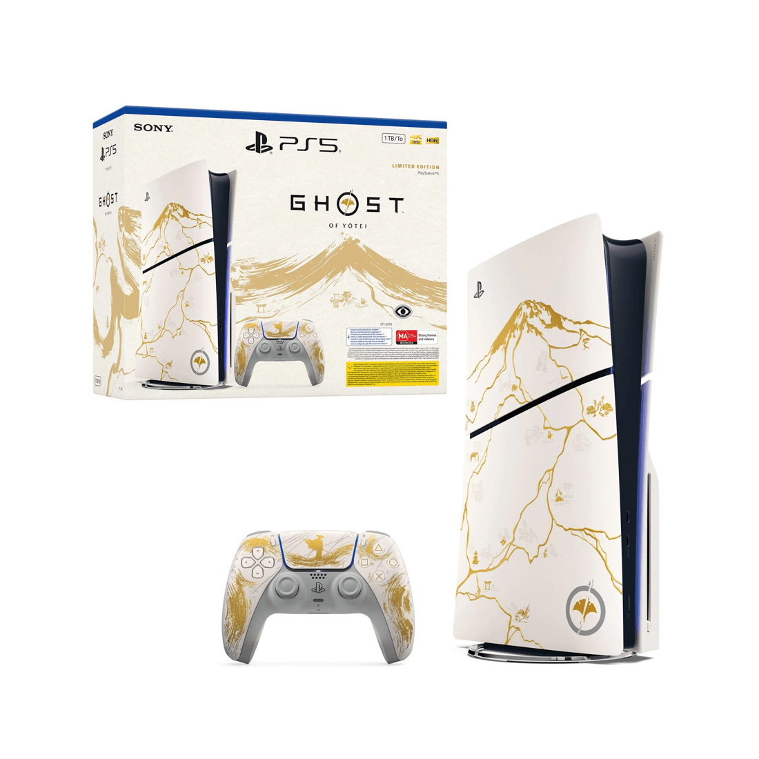 Sony PlayStation 5 Console: Ghost of Yōtei Gold Limited Edition Bundle ...