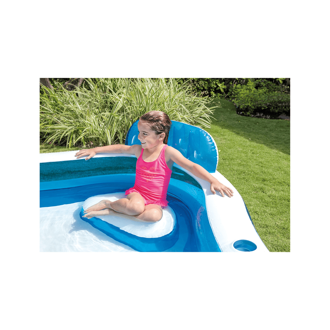 Intex Swim Centre Family Pool Lounge Inflatable Pool 90 Inch 4 Seats 2 ...