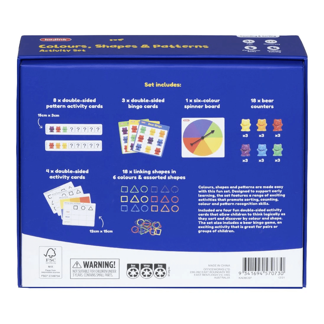 Kadink Colours, Shapes & Patterns Activity Set - Kmart